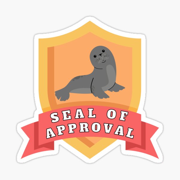 "Seal of Approval " Sticker for Sale by KatherineWinner | Redbubble
