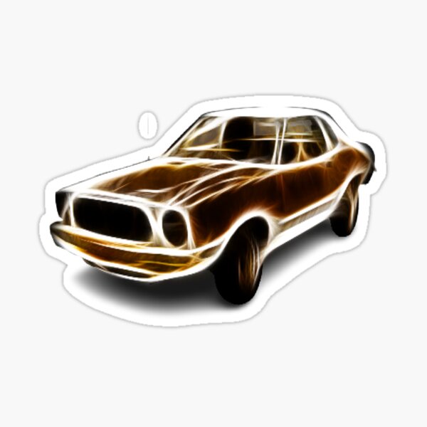 "ford mustang 1977 neon design classic car" Sticker for Sale by test26 ...