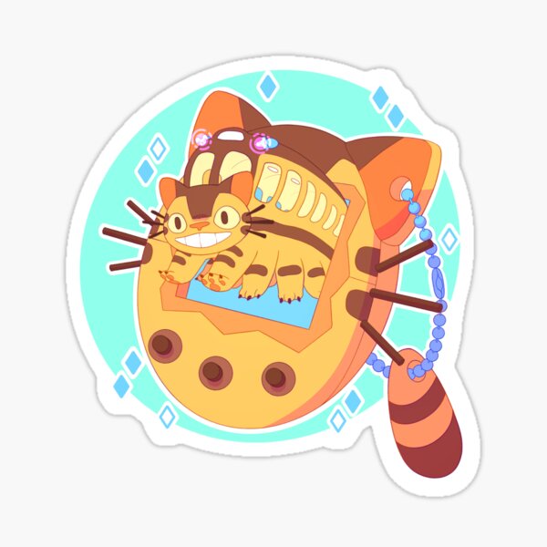 "Catbus Tomagatchi" Sticker for Sale by WholeA55Milk | Redbubble