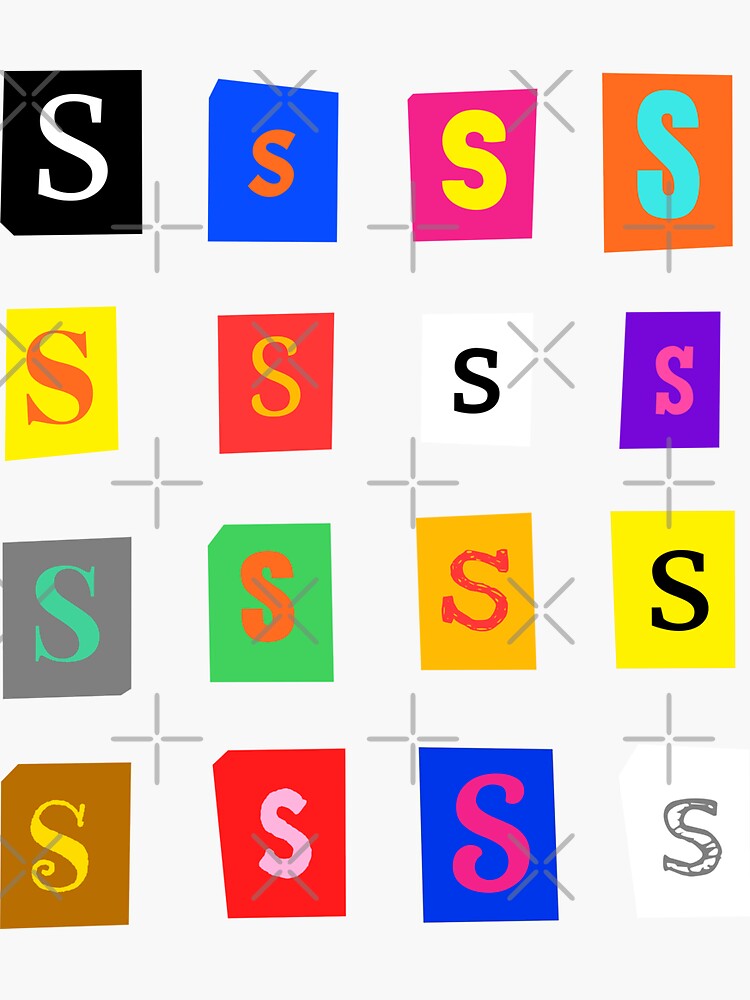 "Magazine cut-out S letter set" Sticker for Sale by Words-Artist ...