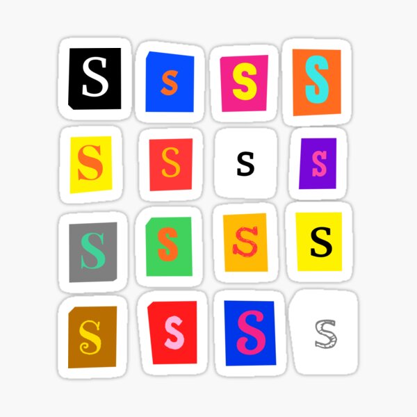 "Magazine cut-out 'S' letter set" Sticker for Sale by Words-Artist ...