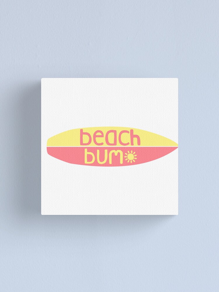 "Beach Bum (pink/yellow)" Canvas Print for Sale by its-anna | Redbubble