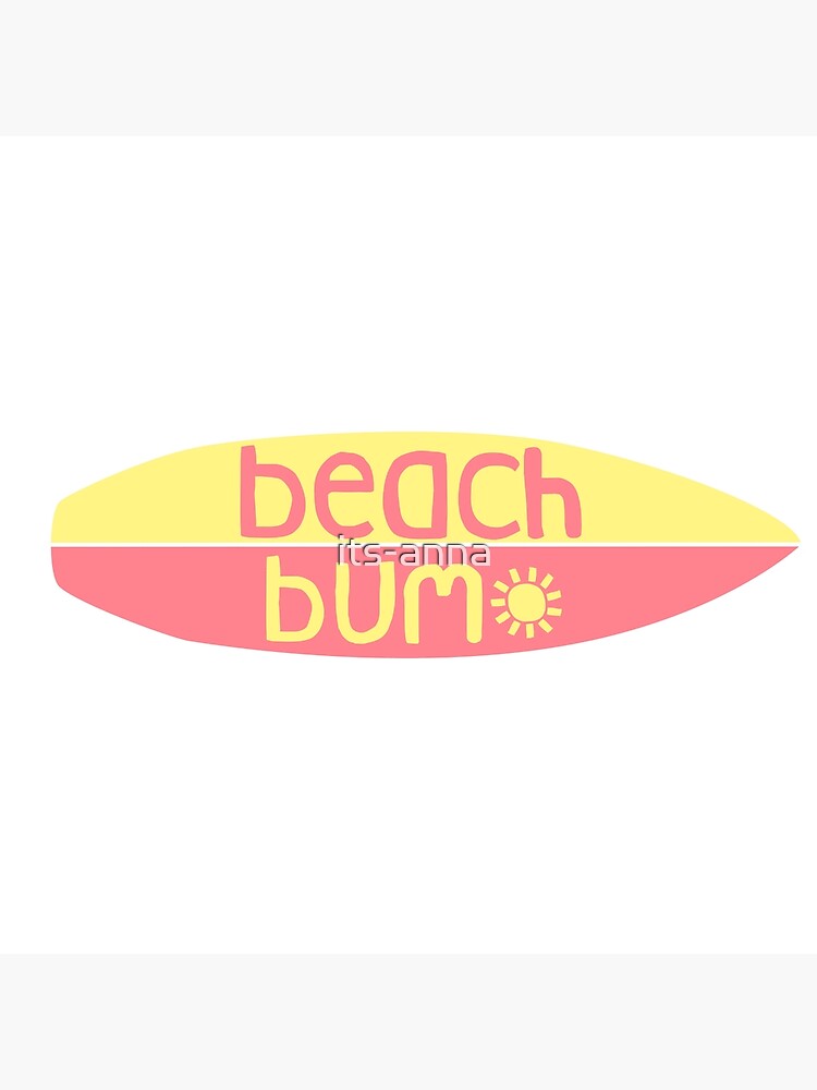 "Beach Bum (pink/yellow)" Canvas Print for Sale by its-anna | Redbubble