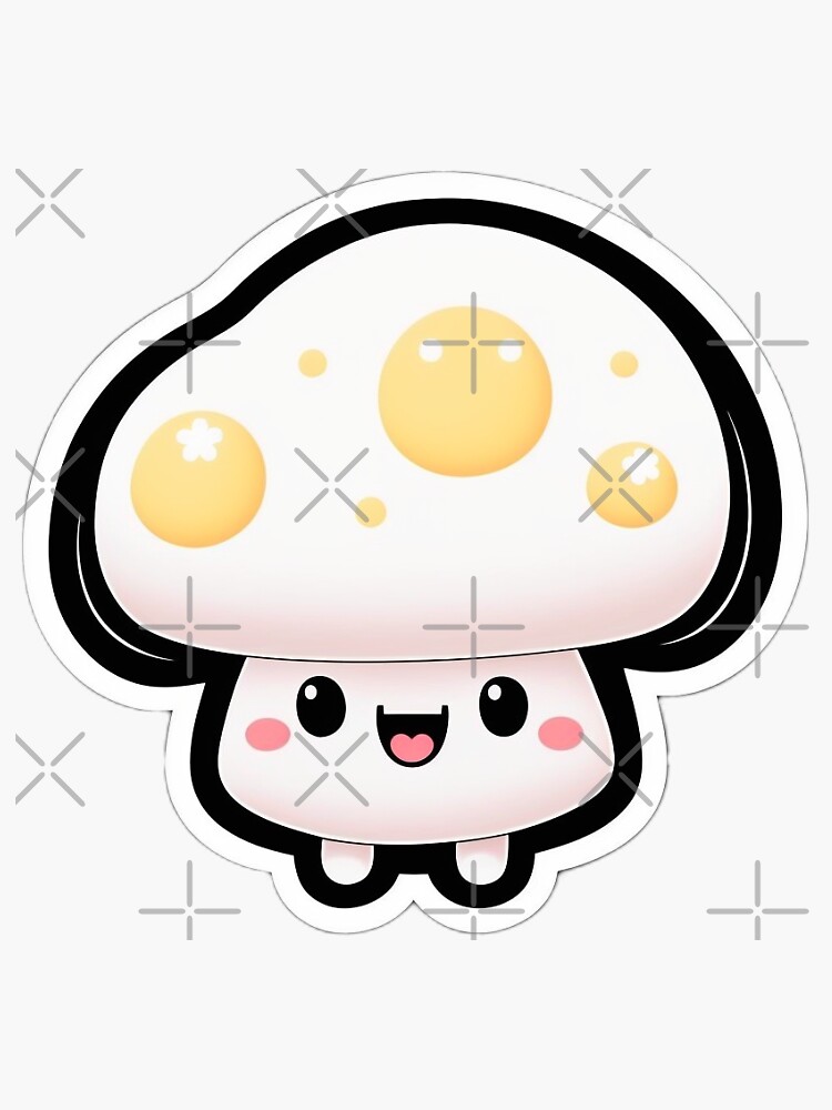 "smiling mushroom sticker" Sticker for Sale by shroomystickers | Redbubble