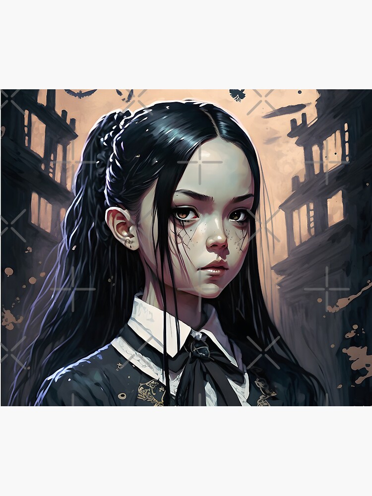"Wednesday Addams, Ai-Generated Art, Netflix, Netflix Fun Art, Addams ...