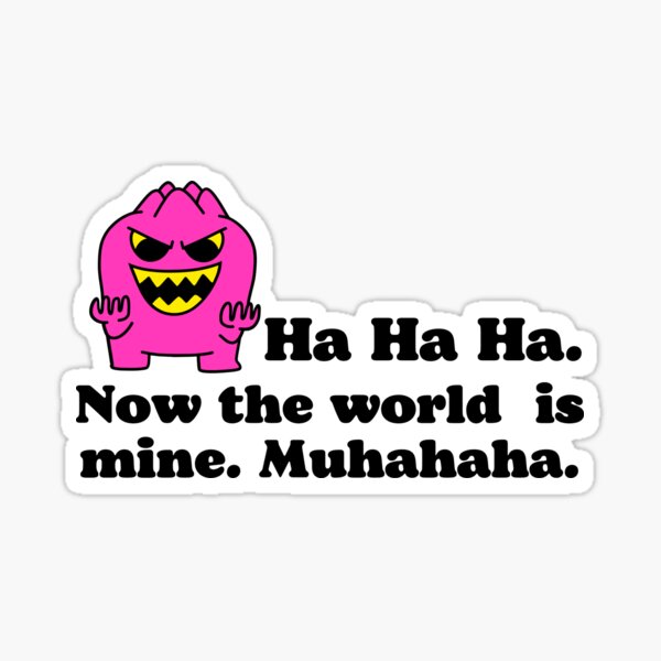 "MONSTER TAKING OVER WORLD" Sticker for Sale by DressUp-GlowUp | Redbubble