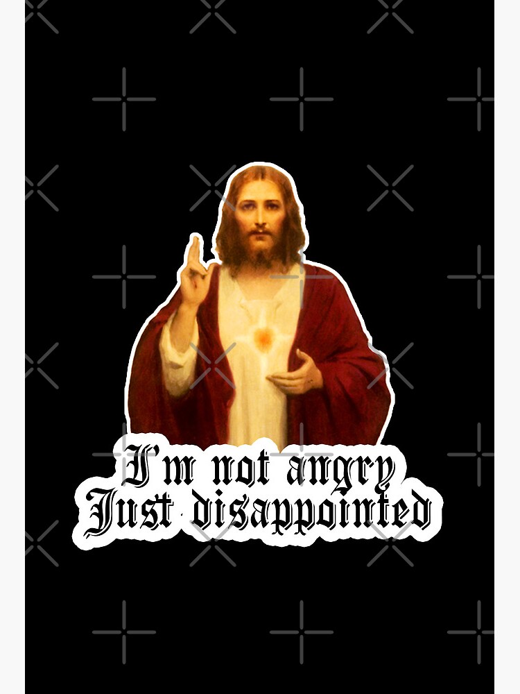"Funny Disappointed Jesus Meme Digital Art" Art Board Print for Sale by ...