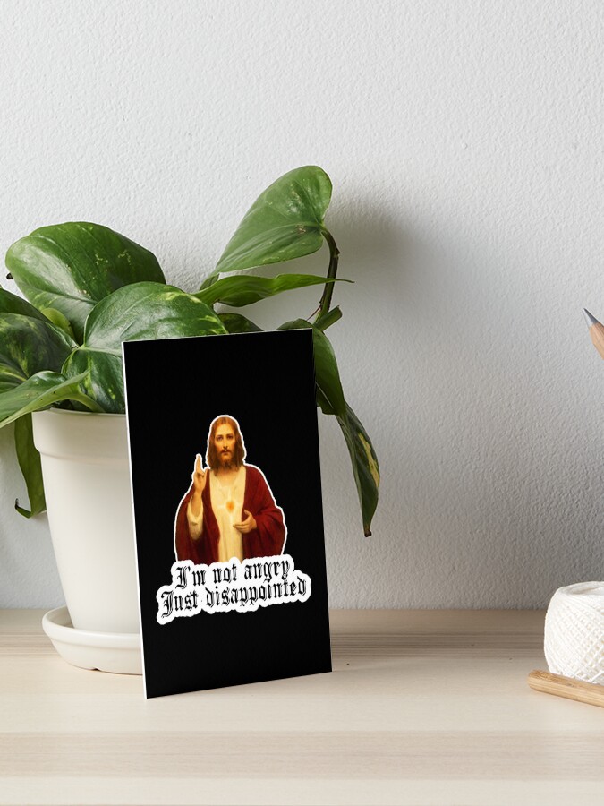 "Funny Disappointed Jesus Meme Digital Art" Art Board Print for Sale by ...