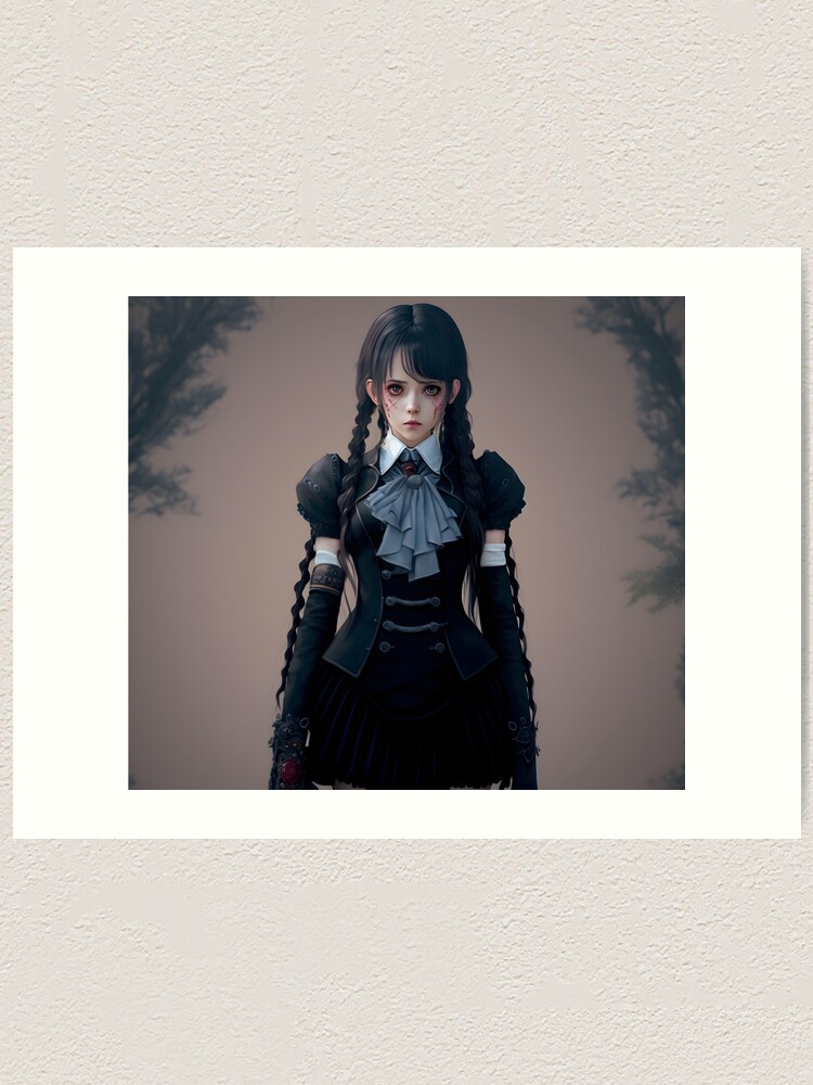 "Wednesday Addams, Ai-Generated Art, Netflix, Netflix Fun Art, Addams ...