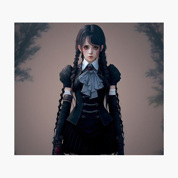 "Wednesday Addams, Ai-Generated Art, Netflix, Netflix Fun Art, Addams ...