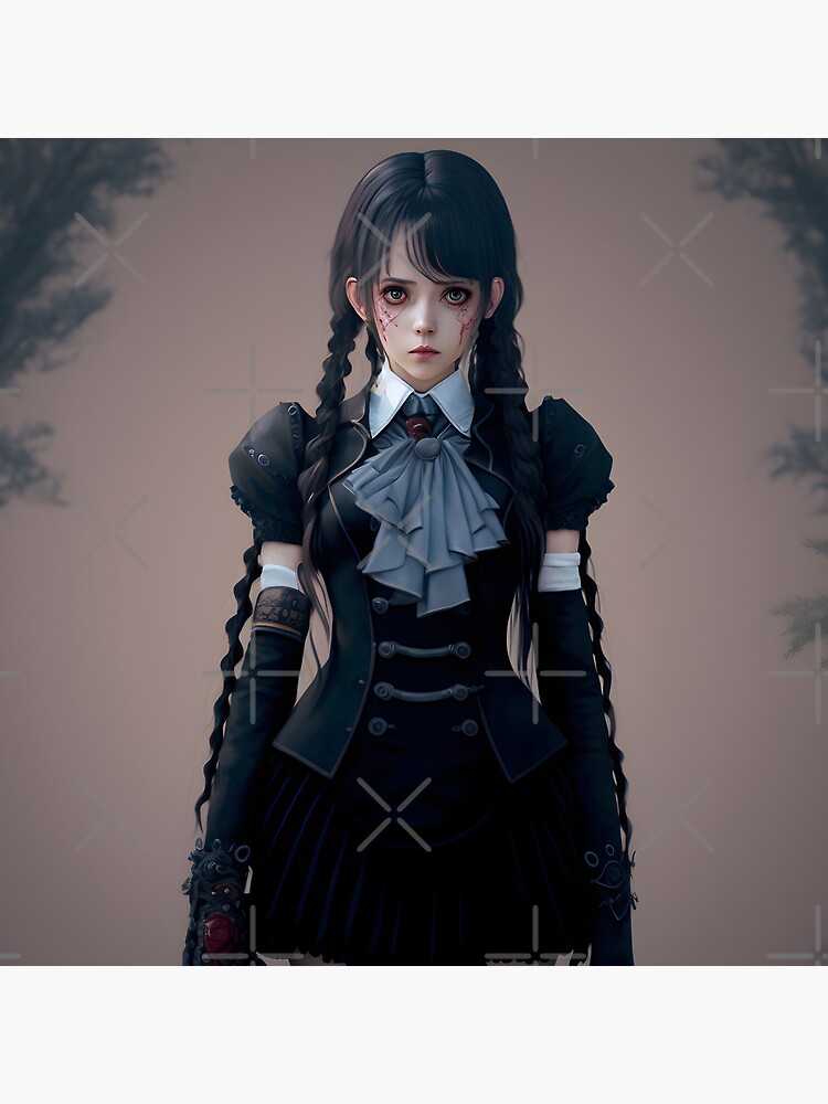 "Wednesday Addams, Ai-Generated Art, Netflix, Netflix Fun Art, Addams ...
