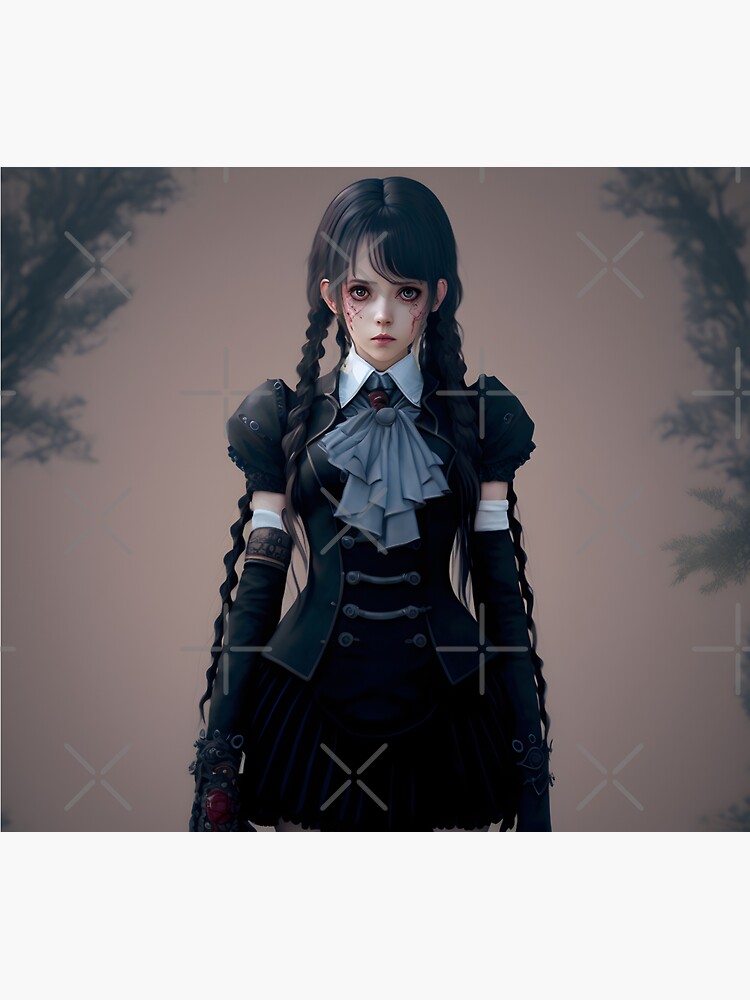 "Wednesday Addams, Ai-Generated Art, Netflix, Netflix Fun Art, Addams ...