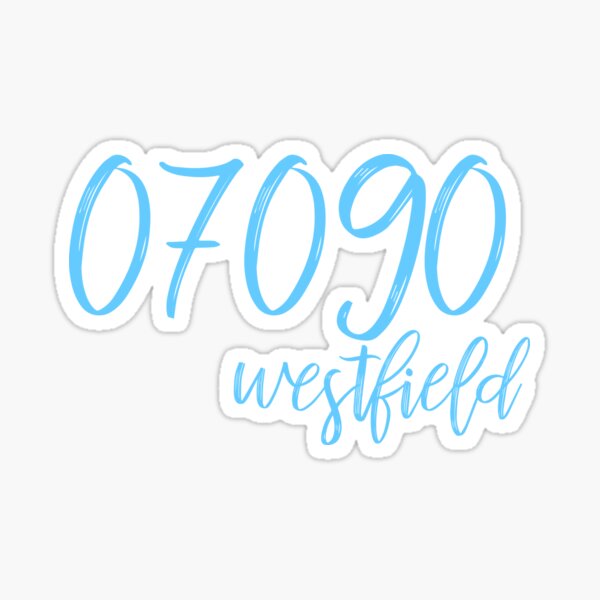 "Westfield Zip Code Sticker" Sticker for Sale by lmkdesigns | Redbubble