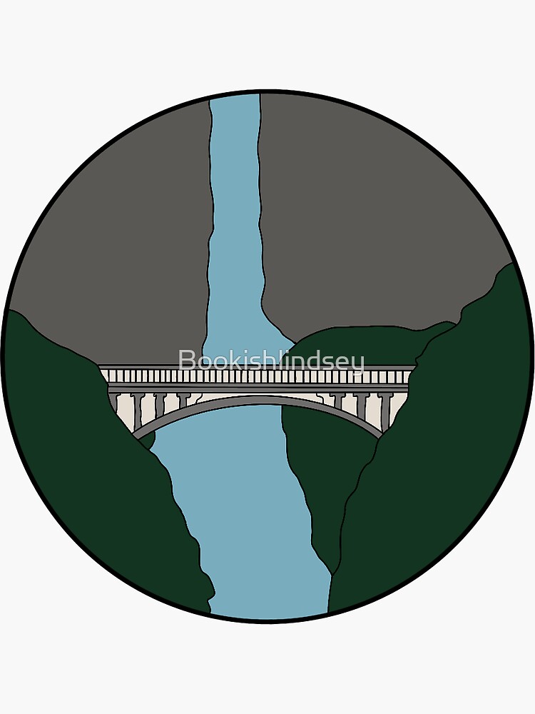 "Multnomah Falls" Sticker for Sale by Bookishlindsey | Redbubble