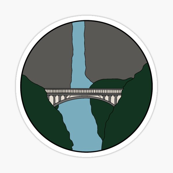 "Multnomah Falls" Sticker for Sale by Bookishlindsey | Redbubble
