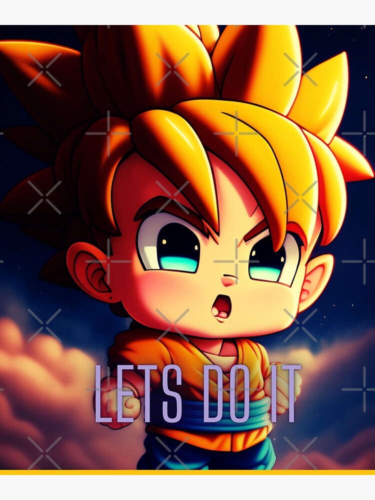"baby goku cute digital art " Sticker for Sale by Uzumaki69 | Redbubble