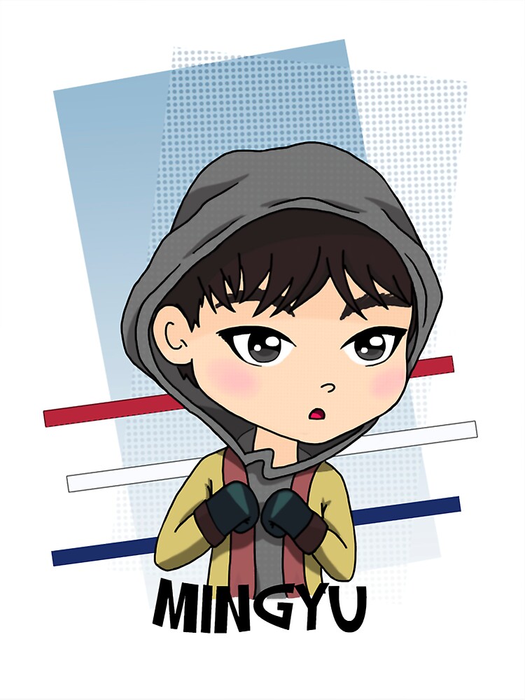 "Seventeen Mingyu Chibi" Sticker for Sale by TanneDesignCo | Redbubble