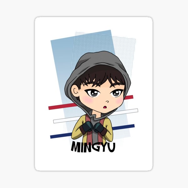 "Seventeen Mingyu Chibi" Sticker for Sale by TanneDesignCo | Redbubble