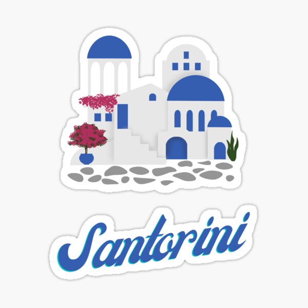 "Santorini Greece" Sticker for Sale by gabrielricardo | Redbubble