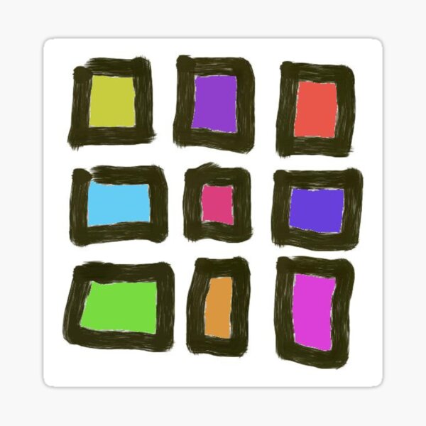 "Colors in quadrants " Sticker for Sale by DadoShop79 | Redbubble