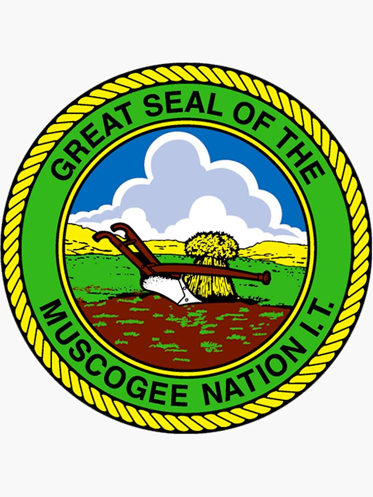 "Muscogee Nation Great Seal" Sticker for Sale by artyflyers | Redbubble