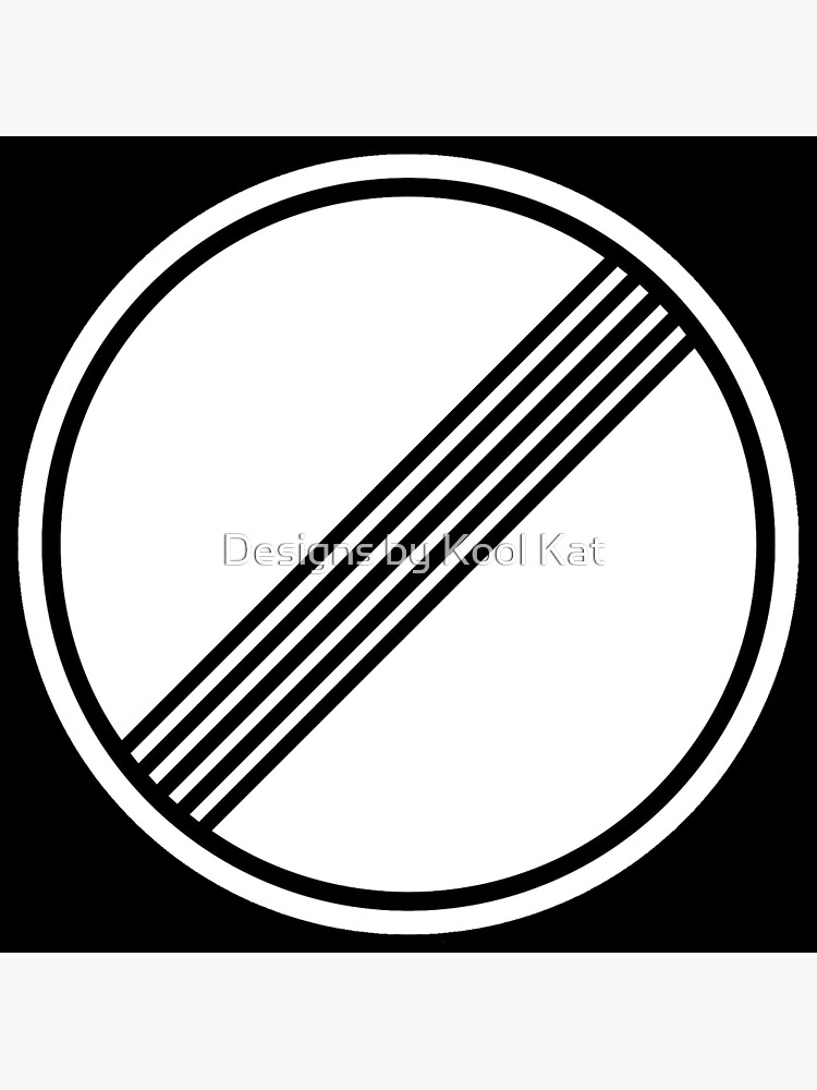 "Autobahn Unrestricted Speed Sign" Poster for Sale by Framerkat | Redbubble