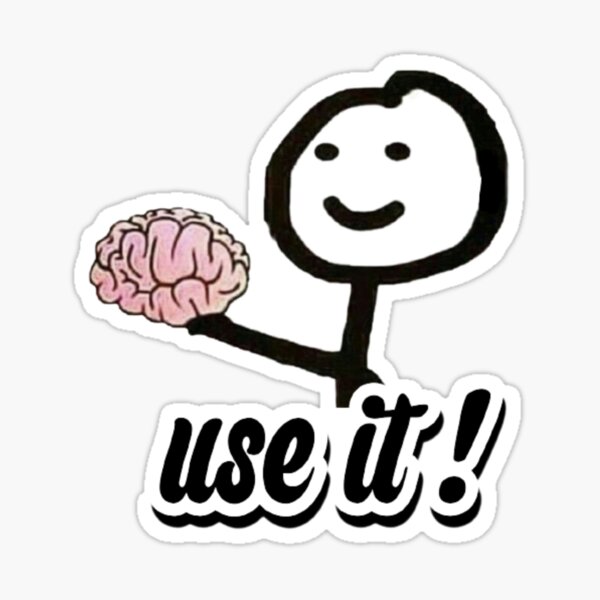 "cis easy use your brain pleaz" Sticker for Sale by boutiquati | Redbubble