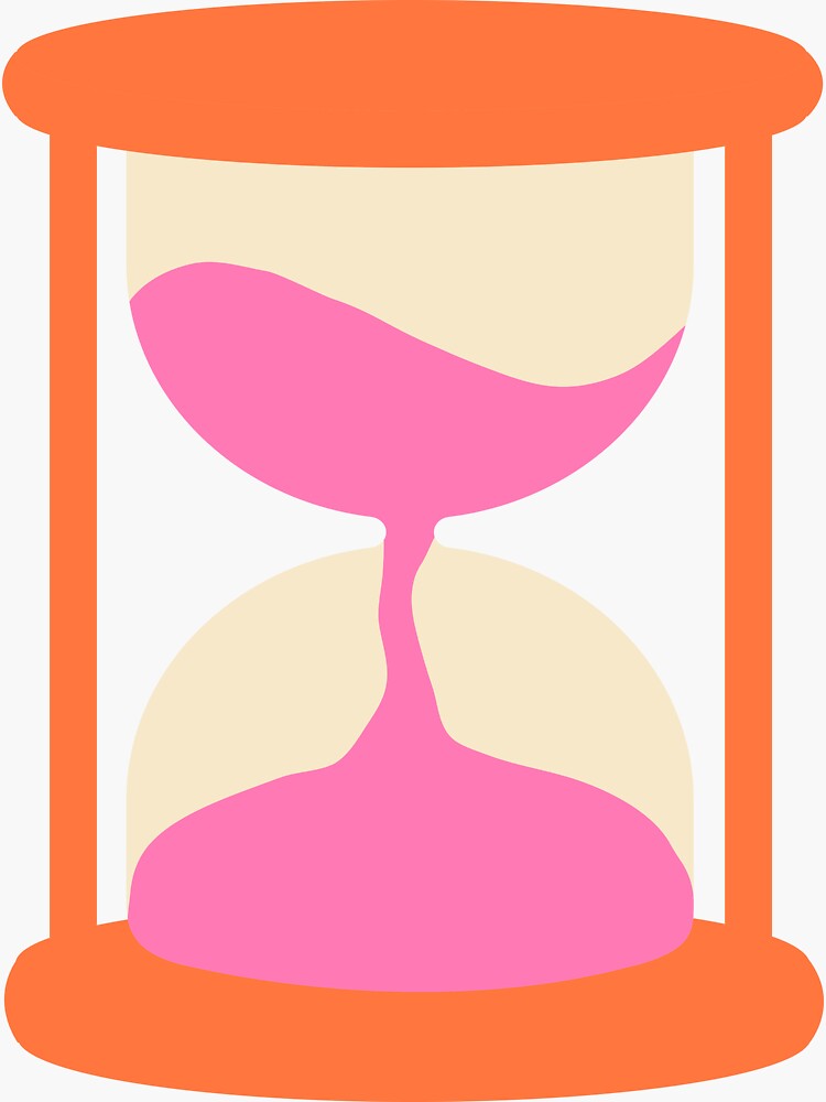 "Stoic Pink Sand Hourglass Sticker" Sticker for Sale by stoicjimny ...
