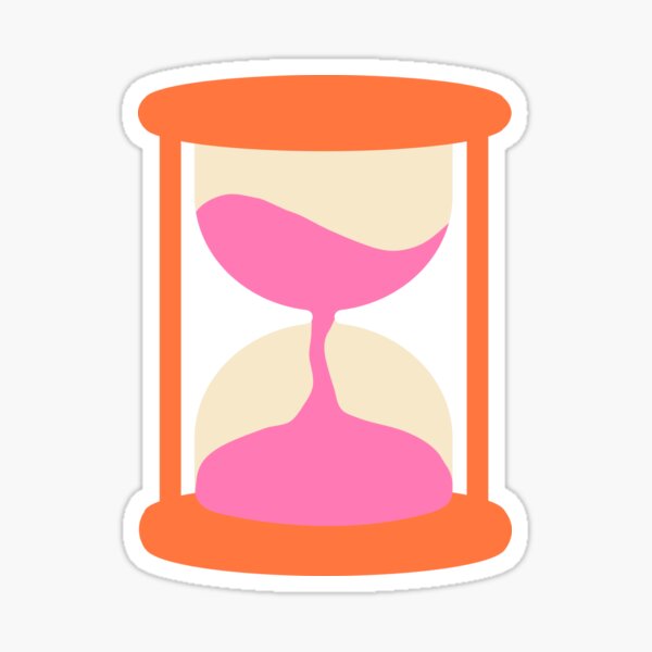 "Stoic Pink Sand Hourglass Sticker" Sticker for Sale by stoicjimny ...