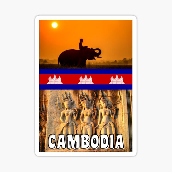 " CAMBODIA" Sticker for Sale by starfishstuff | Redbubble