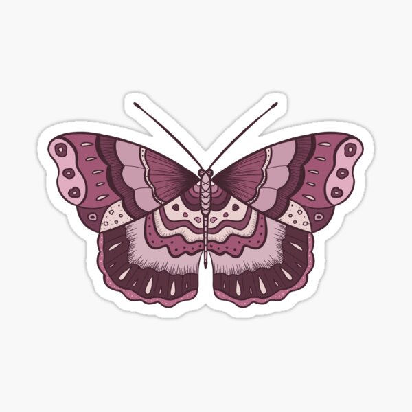 "Purple Aesthetic Butterfly " Sticker for Sale by dimskokkinaki | Redbubble