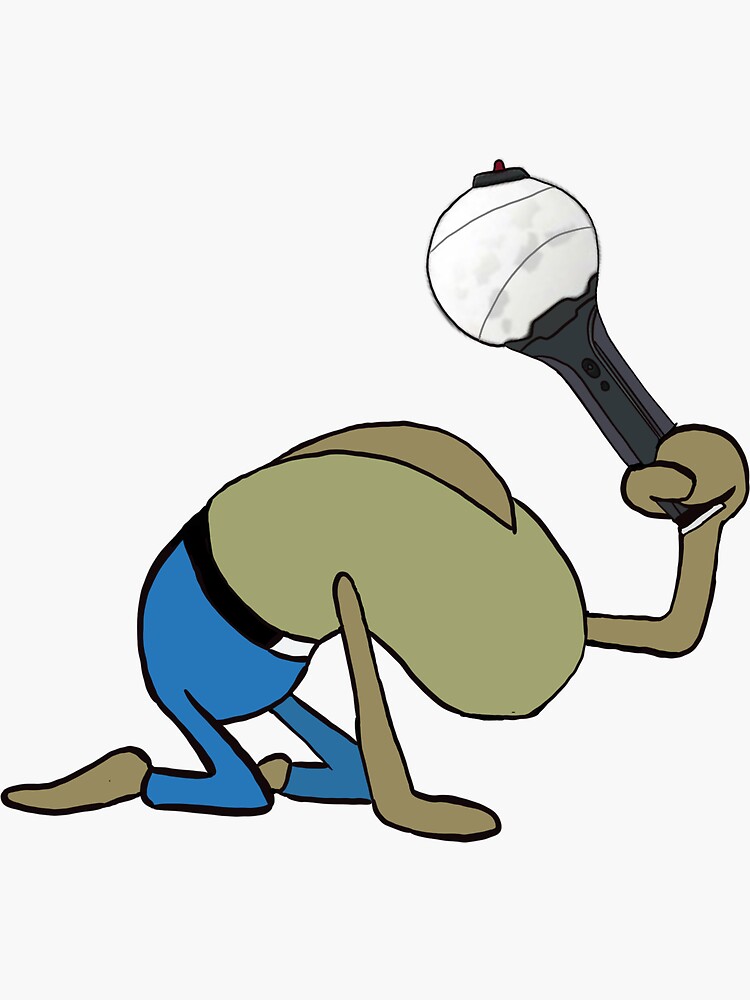 "Spongebob BTS Army Bong Lightstick" Sticker for Sale by paoloavery ...