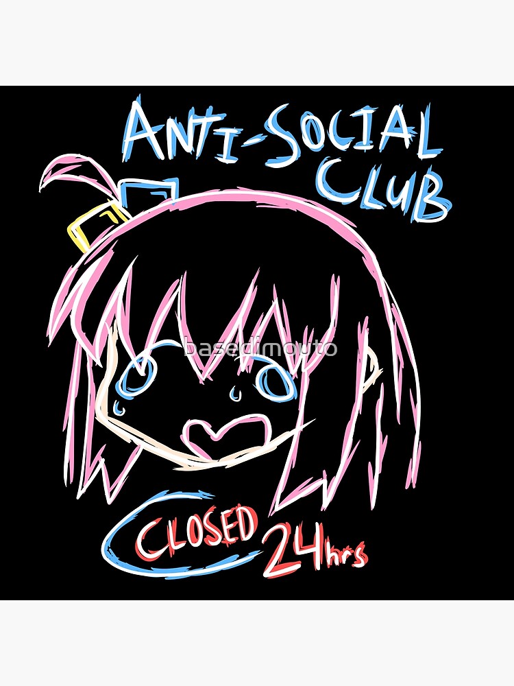 "Bocchi Anti-Social Club" Poster for Sale by basedimouto | Redbubble