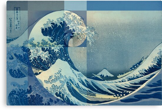 "Hokusai Meets Fibonacci, Golden Ratio" Canvas Prints by SymbolGrafix ...