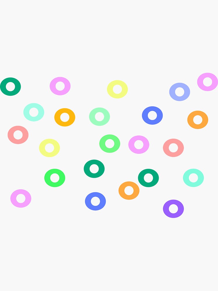 "fruit loops" Sticker for Sale by COSMICFROGGY77 | Redbubble