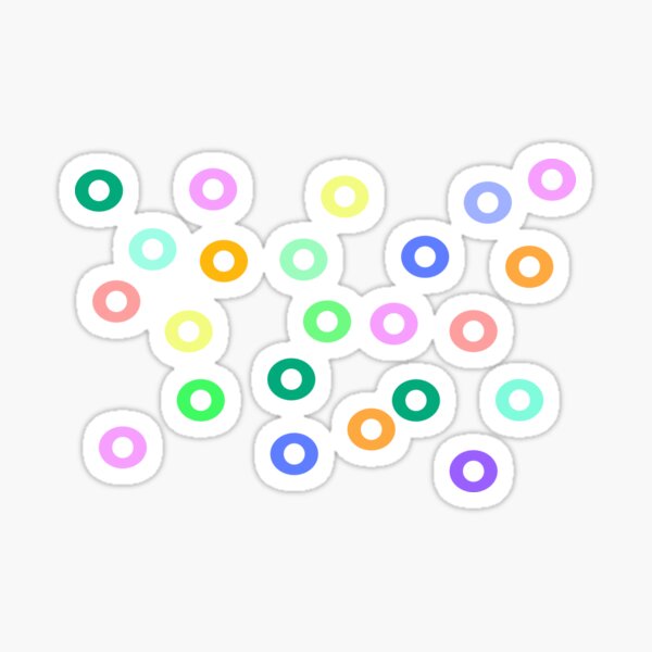 "fruit loops" Sticker for Sale by COSMICFROGGY77 | Redbubble