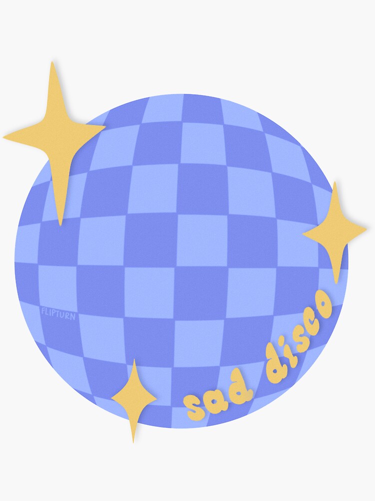 "flipturn sad disco inspired design" Sticker for Sale by ttsellsstuff ...
