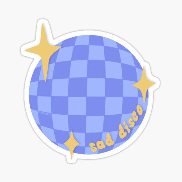 "flipturn sad disco inspired design" Sticker for Sale by ttsellsstuff ...