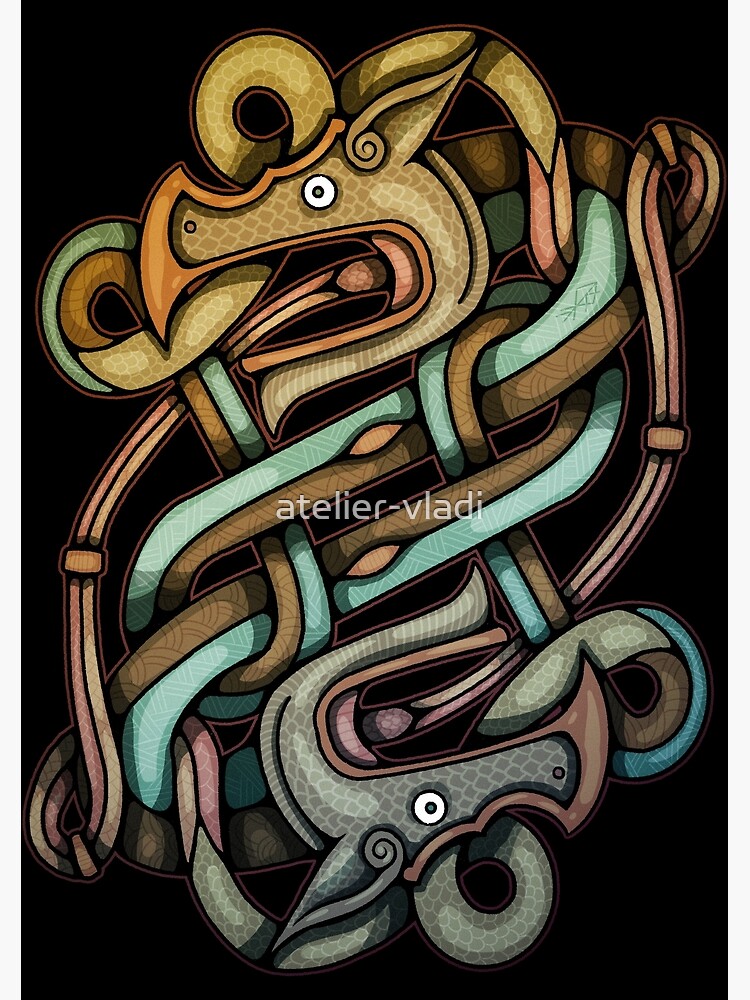 "Viking snakes" Poster by atelier-vladi | Redbubble