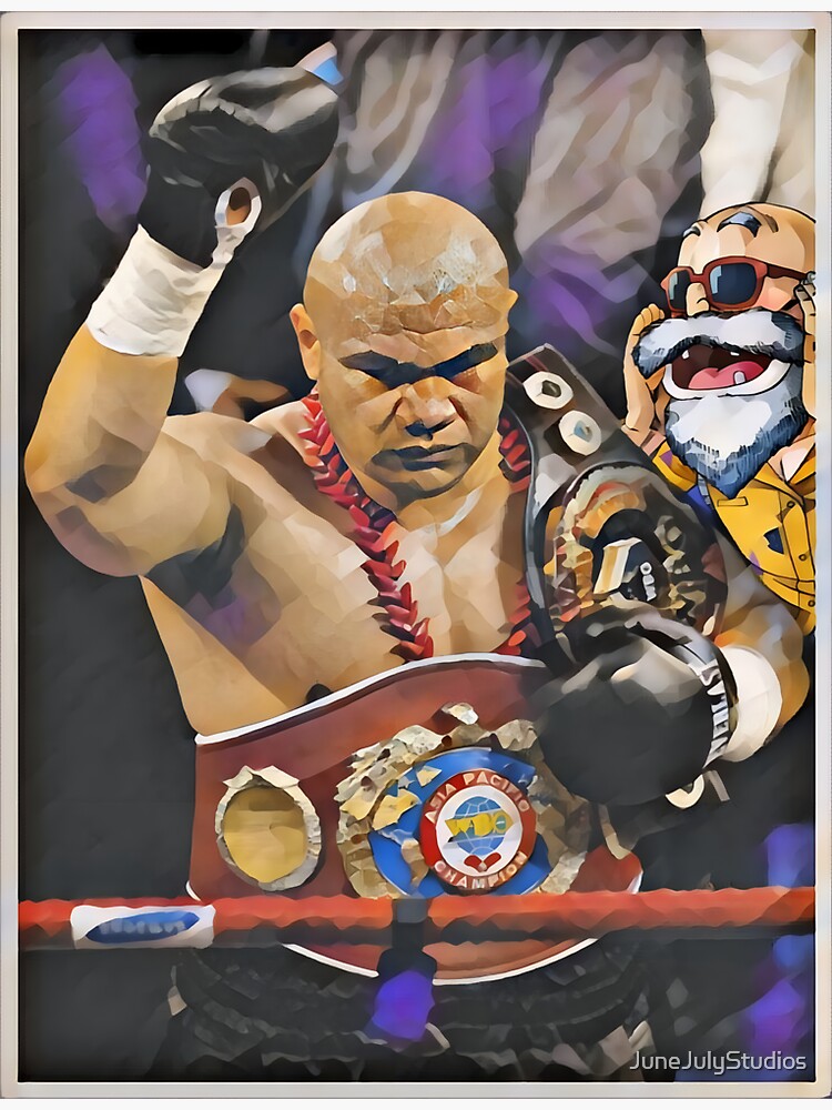 "DAVID TUA with MASTER ROSHI." Sticker for Sale by JuneJulyStudios ...