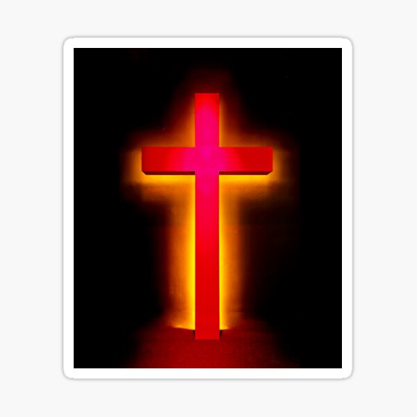 "Backlit Red Cross" Sticker for Sale by SimoneDavino | Redbubble