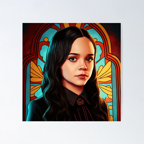 "Wednesday Addams" Poster for Sale by L-Media | Redbubble