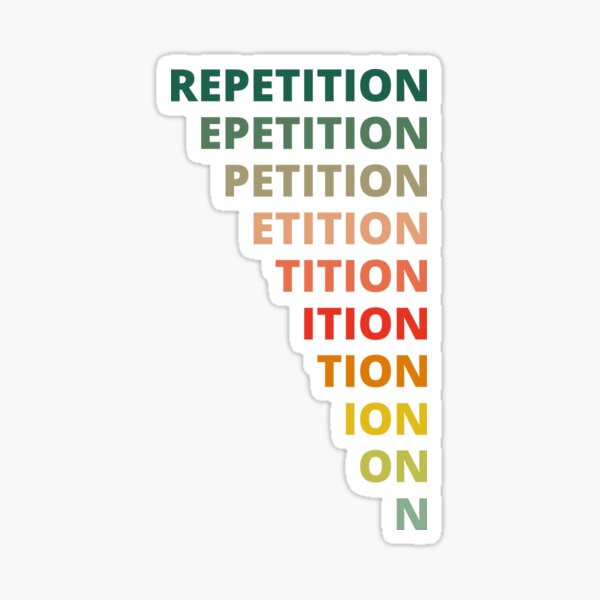 "Repetition" Sticker for Sale by manifestinglife | Redbubble
