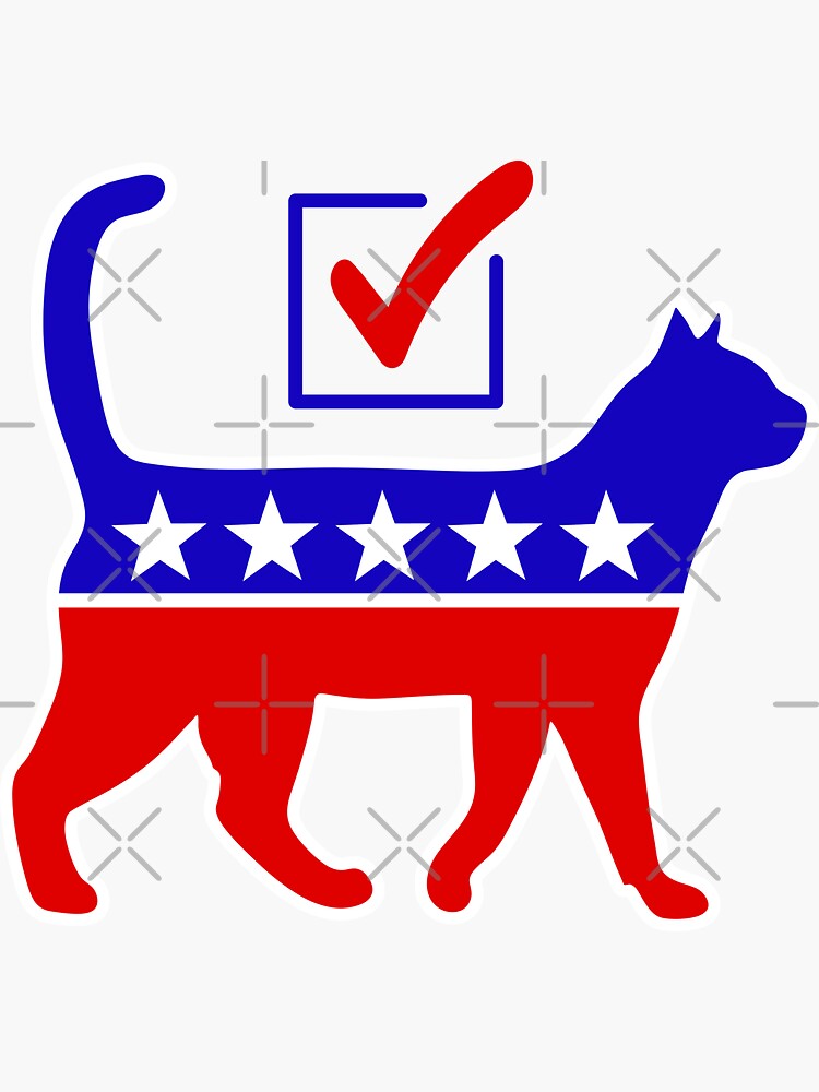 "Cat Party Logo Feline Politics" Sticker for Sale by GEEK-FACTORY-EU ...