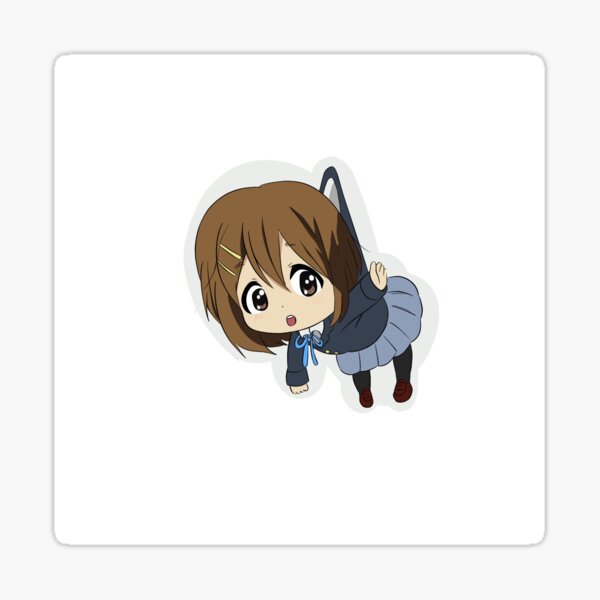 "K-On!! Sticker -Yui Hirasawa Cute" Sticker by Greencolorg33k | Redbubble