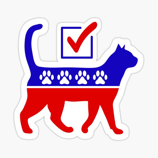"Cat Party Logo Feline Politics" Sticker for Sale by GEEK-FACTORY-EU ...