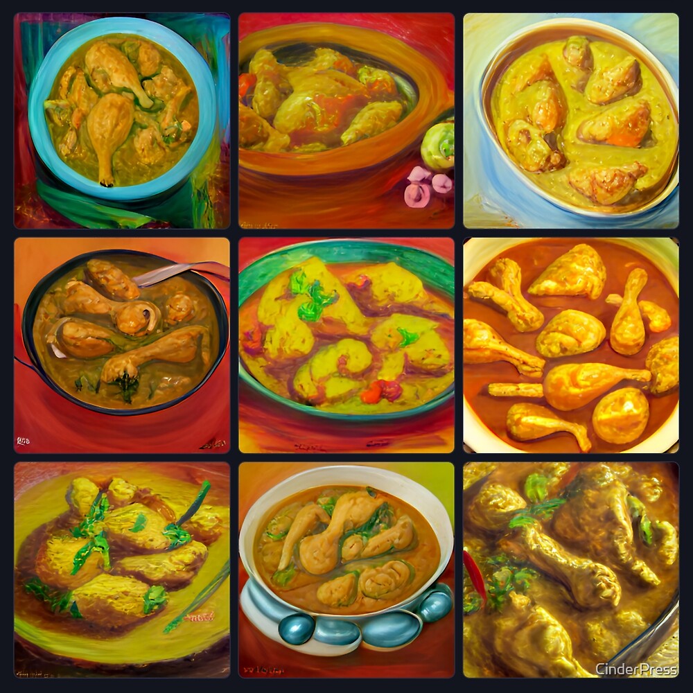 "Curried Chicken art pack" by CinderPress | Redbubble