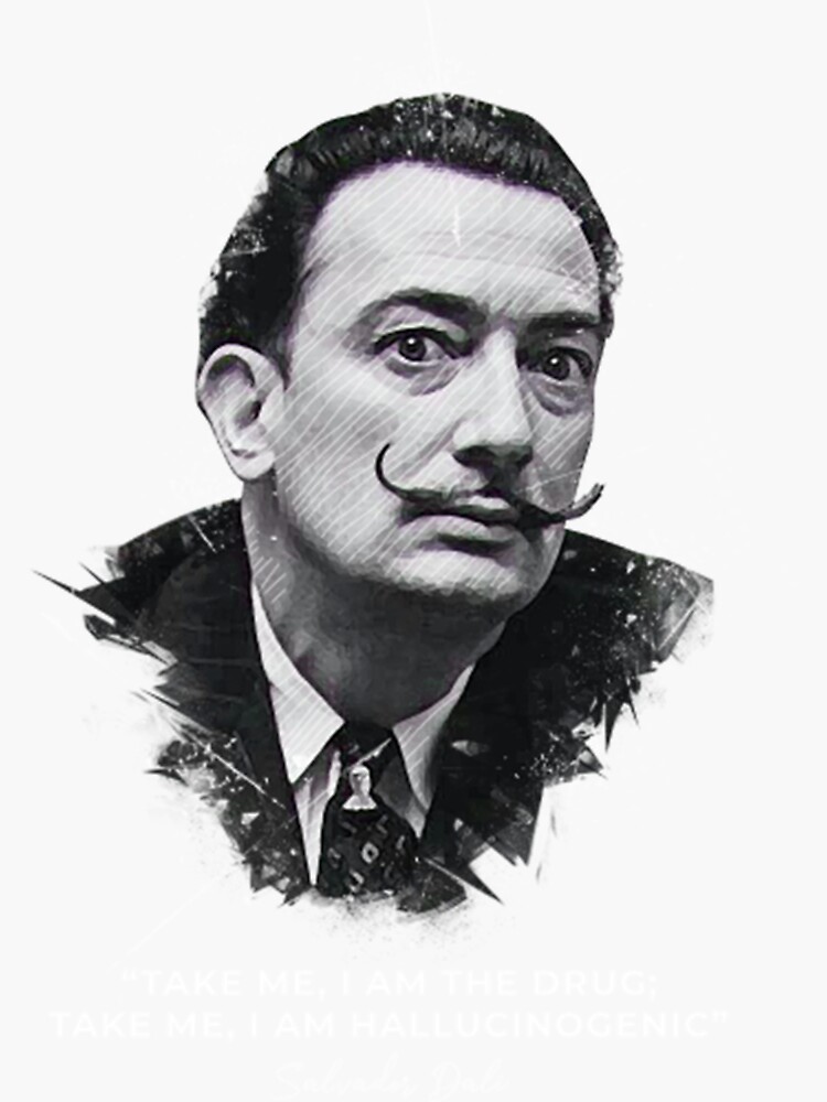 "Salvador Dali " Sticker for Sale by wellsmillerse | Redbubble