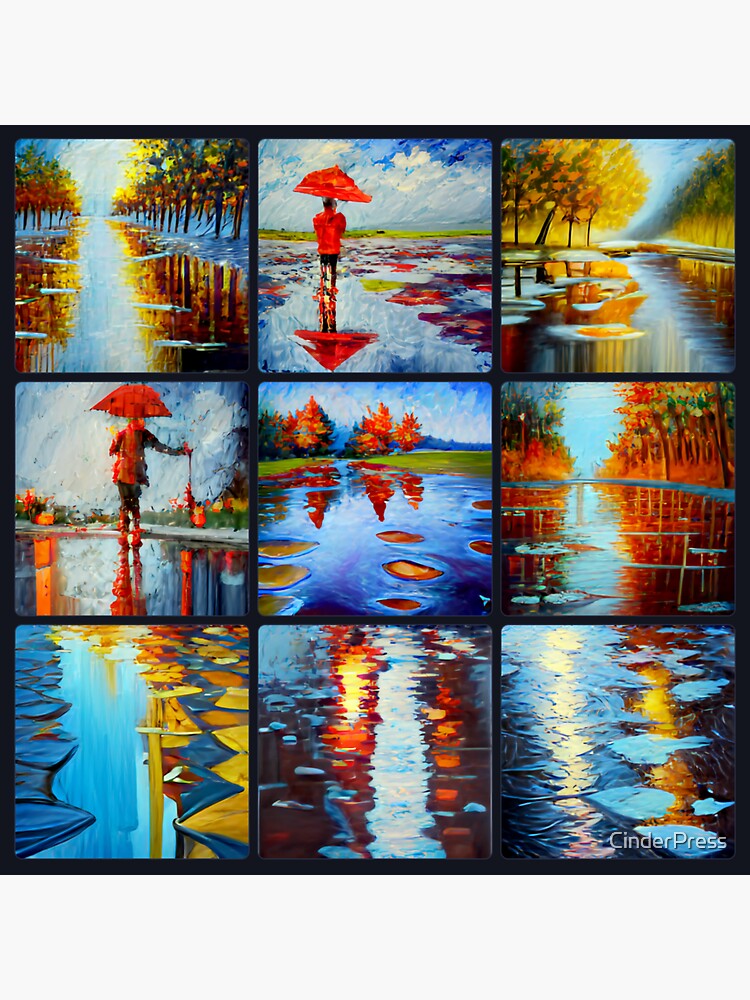 "Step in a Puddle and Splash Your Friend art pack" Sticker for Sale by ...