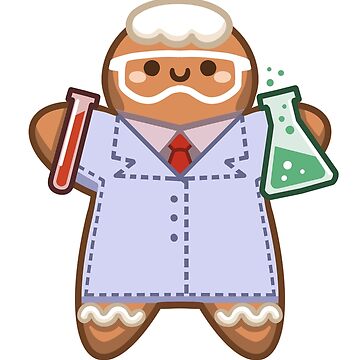 "Gingerbread Scientists " Sticker for Sale by AieenSharifah | Redbubble